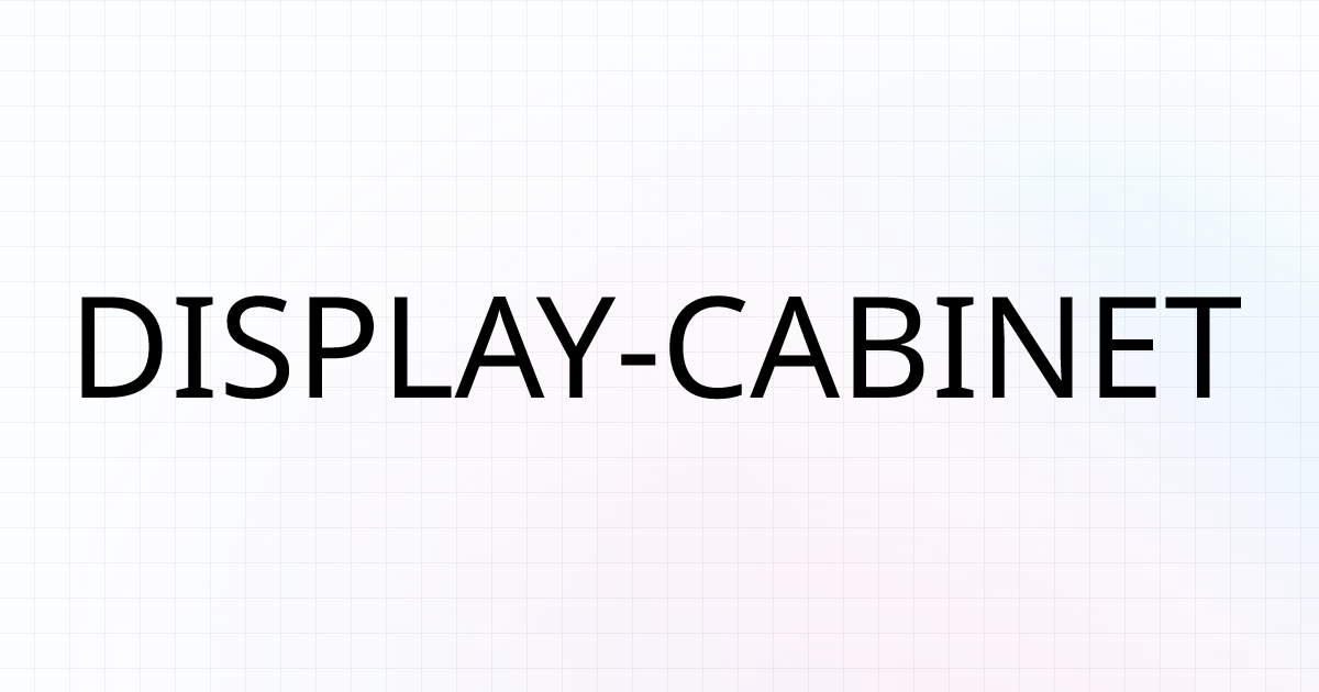 Display Cabinets - Showcase in Style