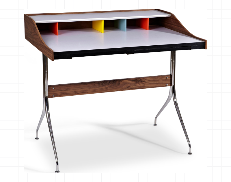 Style Swag Desk Walnut Veneer | Mobelaris