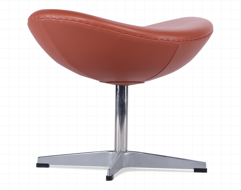 Egg Stool Premium Leather/Without piping/Caramel Aniline | Mobelaris